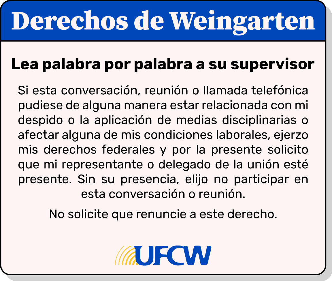 ¿Qué son los derechos de Weingarten? - The United Food & Commercial ...